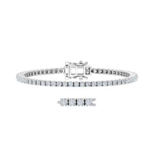 finerock 2 carat diamond tennis bracelet in 10k white gold (7.25 inch)