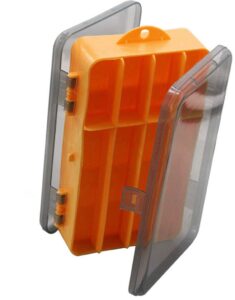 toasis two sided plastic box fishing lure storage container organizer small fishing tackle box (orange)