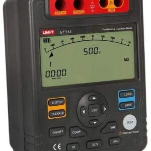 UNI-T UT513 Digital Insulation Resistance Tester, 500V/1000V/2500V/5000V, Auto Range, Display Count: 9999