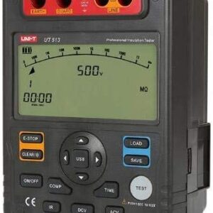 UNI-T UT513 Digital Insulation Resistance Tester, 500V/1000V/2500V/5000V, Auto Range, Display Count: 9999