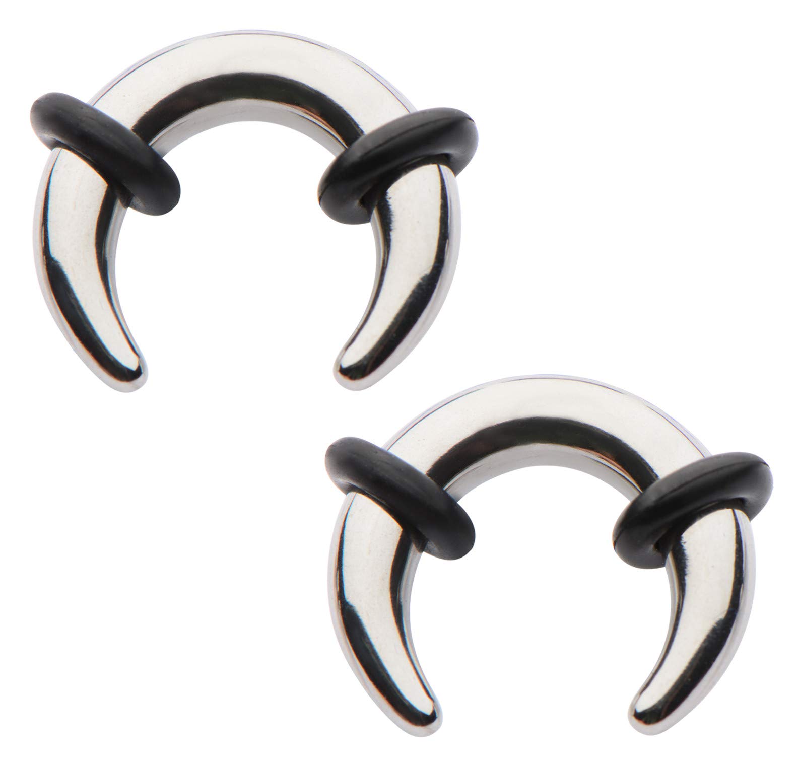 Zaya Body Jewelry Pair 6g 4mm Steel Ear Plugs Tunnels Tapers Pinchers Horseshoes Gauges Septum