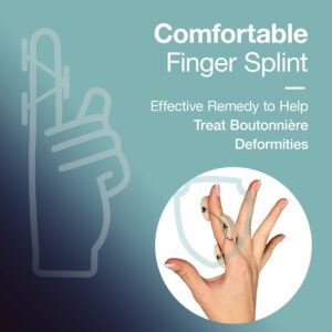 Armor Finger Extension Splint, Knuckle Brace for Injury, Arthritis, Tendinitis, PIP Joint Tightness, and Boutonniére Deformities with Adjustable Bilateral Wires, All Ages, Large