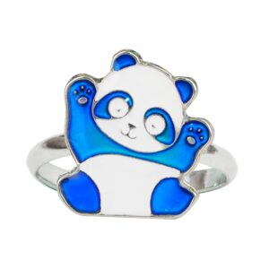 fun jewels cute panda bear color change animal mood ring gift for boys girls size adjustable