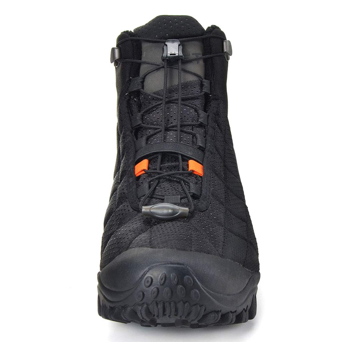 XPETI Winter Boots For Men Waterproof Insulated Outdoor Hiking Boots Men Black/Orange 11.5