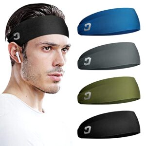 sports sweatband- black- 2pack