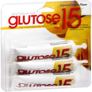 glutose 15 gm oral glucose gel, one dose tube with lemon flavour - 3 ea