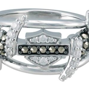 Harley-Davidson Women's Bling Barb Wire Ring, Shiny Sterling Silver HDR0525 (6)