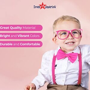 Dress Up America Bow Tie and Suspenders Set - Bow, Glasses & Suspenders for Boys and Girls, Party Accessories Adults & Kids