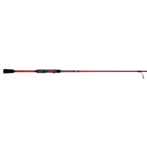 Shakespeare Ugly Stik 7’ Carbon Spinning Rod, One Piece Spinning Rod, 6-10lb Line Rating, Medium Light Rod Power, Fast Action, 1/8-1/2 oz. Lure Rating, Red/Black