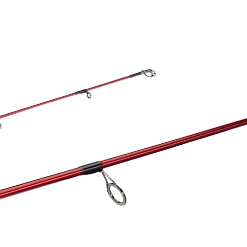 Shakespeare Ugly Stik 7’ Carbon Spinning Rod, One Piece Spinning Rod, 6-10lb Line Rating, Medium Light Rod Power, Fast Action, 1/8-1/2 oz. Lure Rating, Red/Black