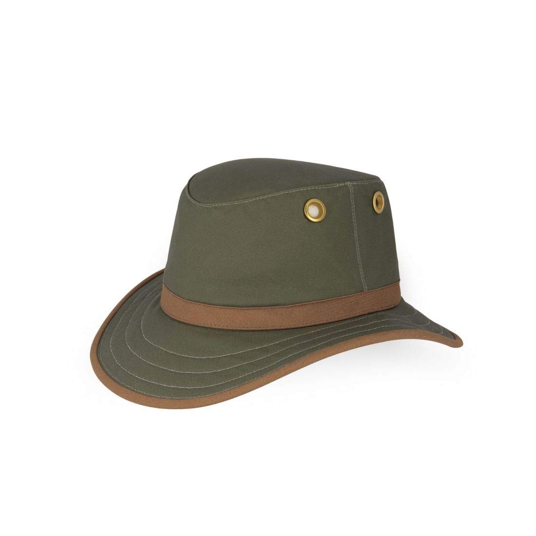 Tilley TWC7 Washable Outback Waxed Cotton Sun Protection Guaranteed for Life Hat (Green, 7 3/8)