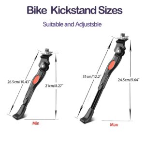 SEISSO Bike Bicycle Kickstands Adjustable Center Kids Bicycle Stand Kickstand Center Mount for 16 18 20 Inch Bicycles Kickstands for 16-20 Inch Mountain Bike/Road Bike/Adult Bike/Sports Bike