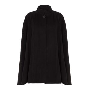 lona scott wool & cashmere cape, black