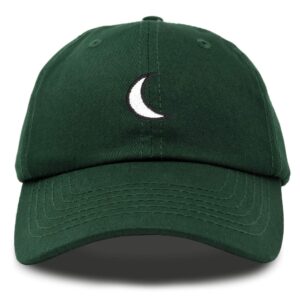 dalix waning crescent moon hat mens womens astrology baseball cap dark green