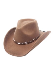 silver canyon winslow western wool cowboy hat, wool, shapeable, water repellent, pecan, size x-large