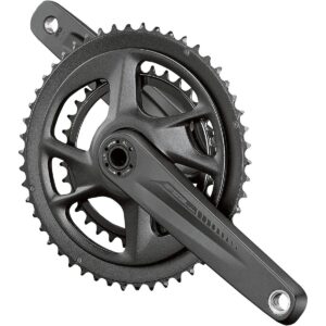 full speed ahead - omega adventure series aluminum double crankset | megaexo and abs technology | for road and gravel | 10/11 and fsa 11 speed compatible | 30/46t 172.5mm