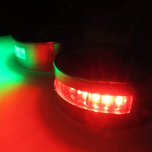 Pactrade Marine Horizontal SS304 Navigation Light LED Green Starboard Red Port