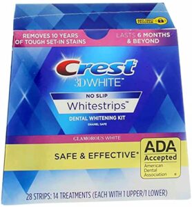 crest 3d whitestrips glamorous white 28 count (pack of 2)