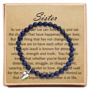 ofgot7 gifts for sister bracelets for women birthday christmas – bead bracelet with message card & gift box - sister gifts from sister