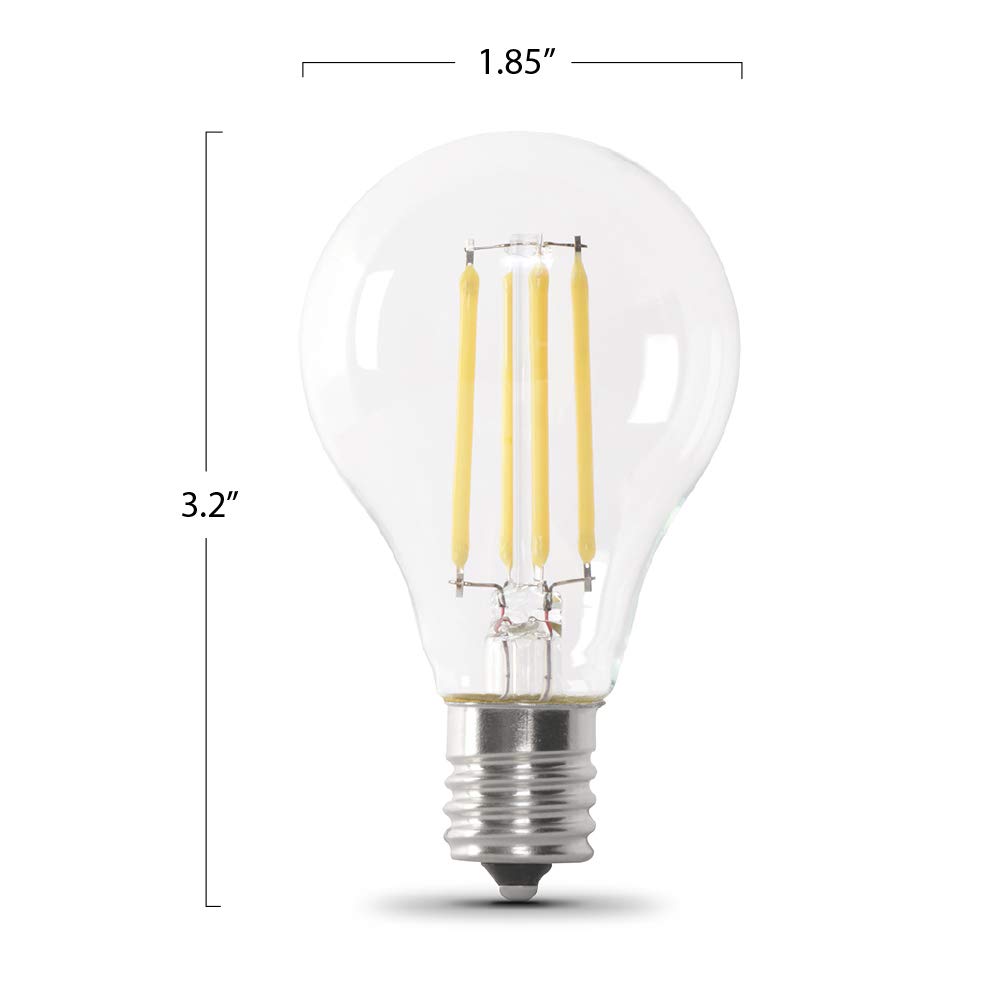 Feit Electric BPA1575N/850/FIL/2 75W EQ DM LED E17 Base Light Bulb, 2 Bulbs