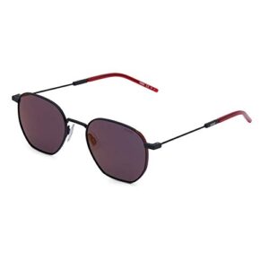 hugo boss sunglasses (hg-1060-s blxao) matt black - metalic red - grey with petrol mirror effect lenses