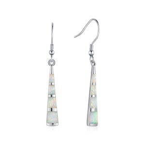 fancime 925 sterling silver white opal earrings dainty long striped drop hypoallergenic earrings october birthstone fine jewelry for women