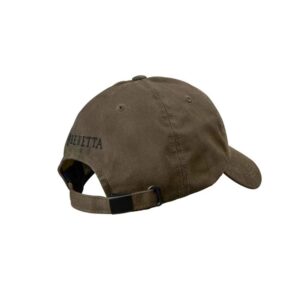 Beretta Men's Waxed Cotton Hunting Outdoor Casual Hat with Beretta Trident logo, Sandstone, One Size