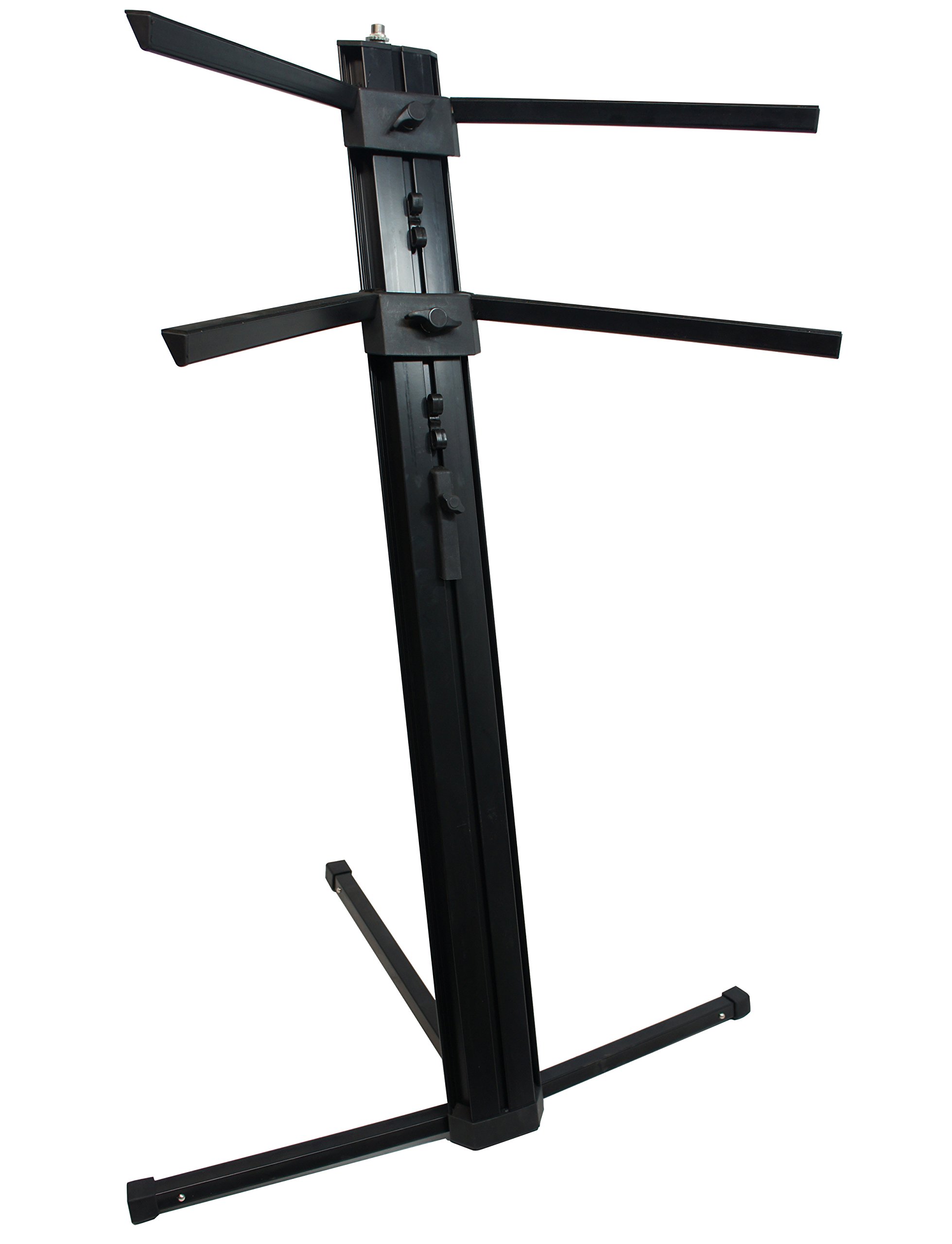 Harmony Audio HA-KEYSTAND Professional 2-Tier Column Keyboard Stand with 5/8" Mic Mount Ver2.0