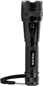 police stun gun 1109 - max volt rechargeable with led tactical flashlight