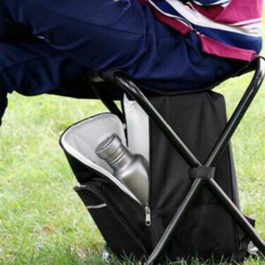 HTTMT - Folding Stool Insulated Cooler Bag Backpack Chair Beach Fishing Camping Hiking [Item Number: ET-Seat001]