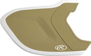 rawlings mach ext batting helmet extension flap piece, vegas gold, left hand batter