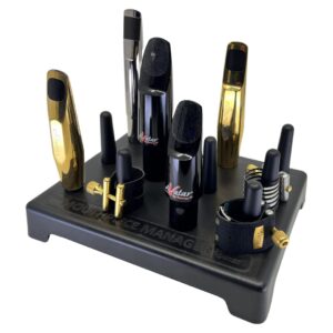 ROVNER Mouthpiece Manager for Displaying or Storing Saxophone and Clarinet Mouthpieces