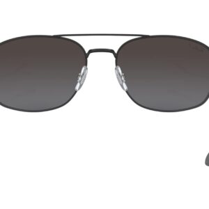 Ray-Ban RB3654 Square Sunglasses, Black/Polarized Grey Mirrored Gradient Silver, 60 mm