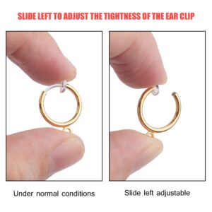 Clip-on Earring Converter, 20 Pieces Non Piercing Earrings Hoop Earrings Components Pour Earring Making, Sliver and Gold