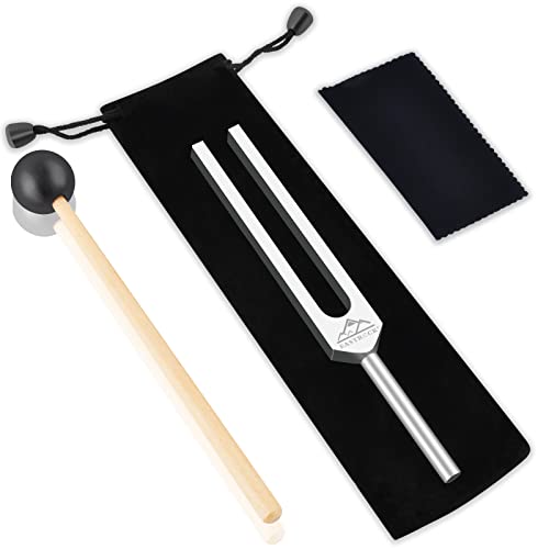 EASTROCK 528 Hz Tuning Fork with Silicone Hammer and Cleaning Cloth,Clinical Grade Nerve/Sensory for Perfect Healing Musical Instrument and Stress Reliever Healing Tuning Fork