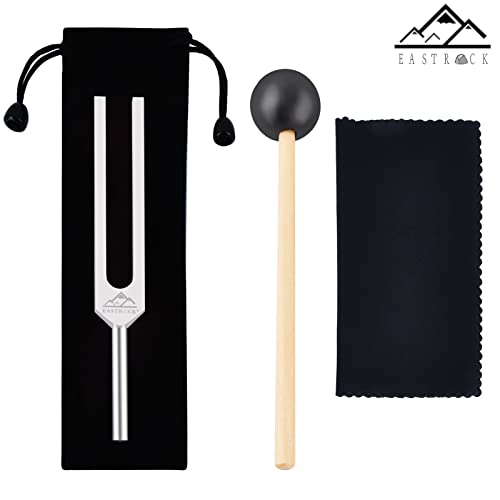 EASTROCK 528 Hz Tuning Fork with Silicone Hammer and Cleaning Cloth,Clinical Grade Nerve/Sensory for Perfect Healing Musical Instrument and Stress Reliever Healing Tuning Fork