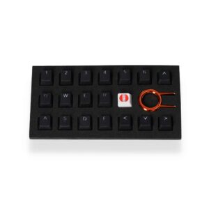 taihao rubber keycap set - black - 18 pcs