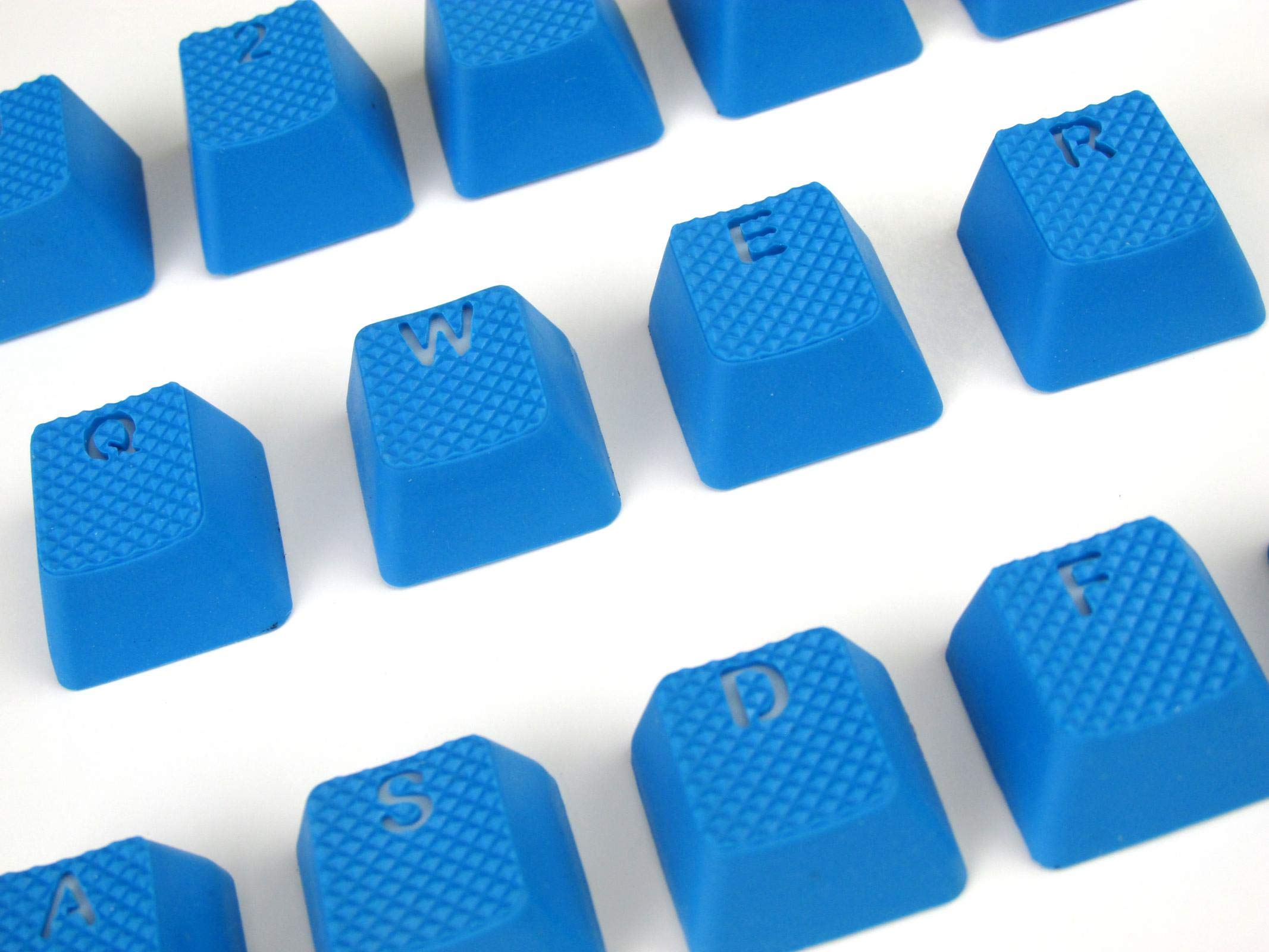 Taihao Sky Blue Rubber TPRGaming Backlit Keycaps Set for Cherry MX Mechanical Keyboards Compatible OEM Tfue