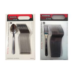 tramontina pro line 36 dinner forks commercial grade stainless steel + 36 spoon