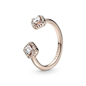 pandora square sparkle pandora rose ring, size: eur-52, us-6-188506c01-52