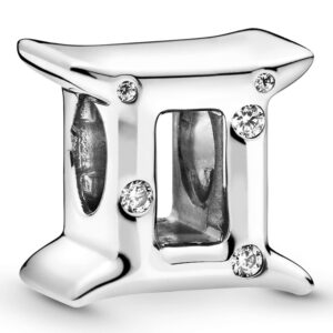 pandora sparkling gemini zodiac, clear cz