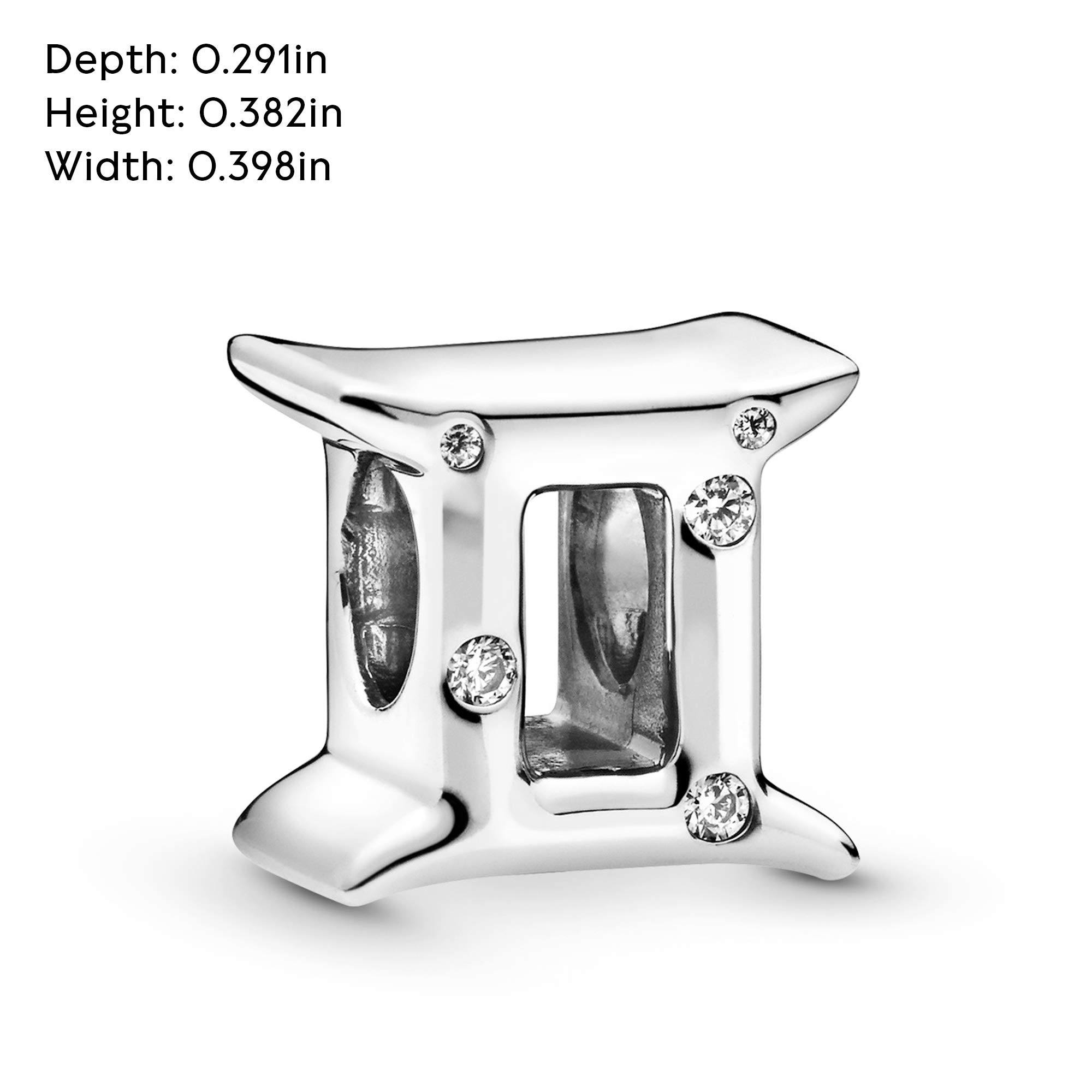 PANDORA Sparkling Gemini Zodiac, Clear CZ