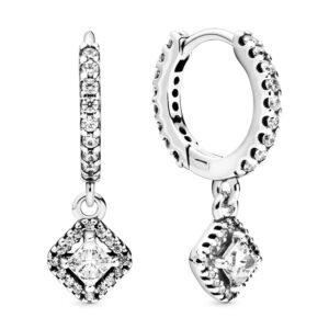 pandora square sparkle, clear cz