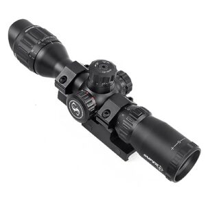 sniper mt 3-12x33 maol scope with red, green, blue illuminated mil-dot reticle for ruger 10/22