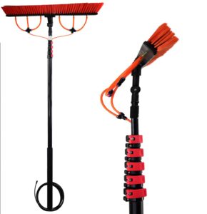 water fed pole kit, window and solar cleaning pole w/water fed telescopic brush/brush window and solar panel cleaning system windows cleaning & washing tool (3.6m-9m),30ft/9m