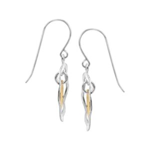 Silpada 'Marbella' Two-Tone Disc Drop Earrings in Sterling Silver and Gold-Plating