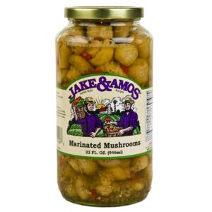 Jake & Amos Marinated Mushrooms, 2-Pack 32 oz. Quart Jars