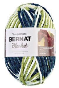 bernat blanket oceanside pack of 10.5oz/300g-polyester-6 super bulky-220 yards-knitting/crochet yarn, 2 foot