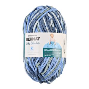 bernat baby blanket yarn, lovely blue