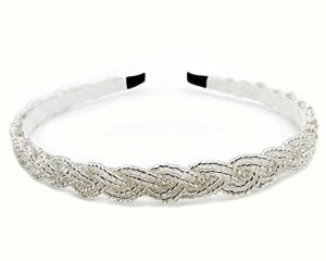 bodbop xingzhe crystal hair band for women headband fashion hair bands girls beads head hoop clips metal beaded hairband beauty care elegant bling headwear accessory wedding bride